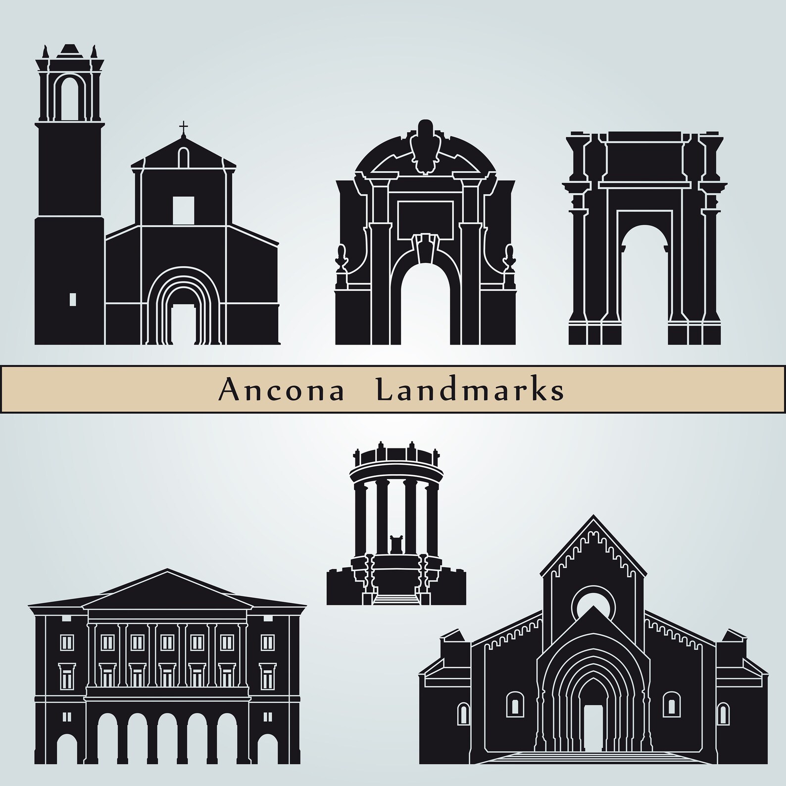 Ancona Skyline Poster Fine Art Print Glicee Poster Decor - Etsy