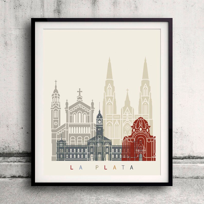 La Plata Skyline Poster Fine Art Print Glicee Poster Decor - Etsy