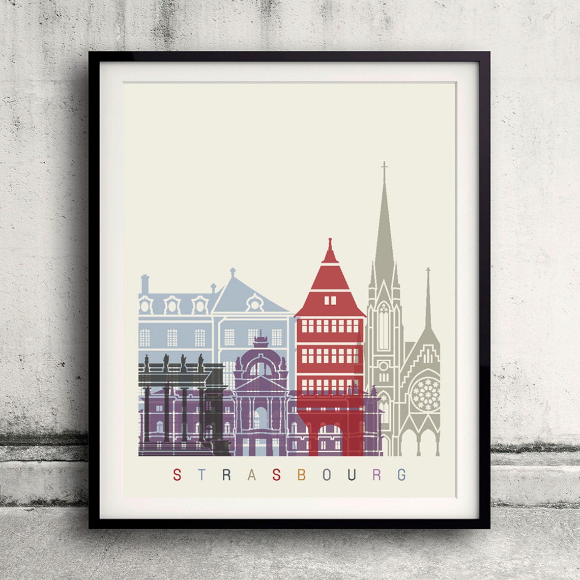 Strasbourg Skyline Poster Fine Art Print Glicee Poster Decor - Etsy