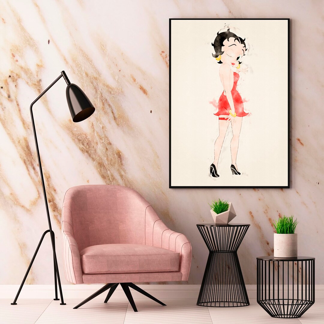 Betty Boop Fine Art Print Glicee Poster Decor Home Gift Illustration ...