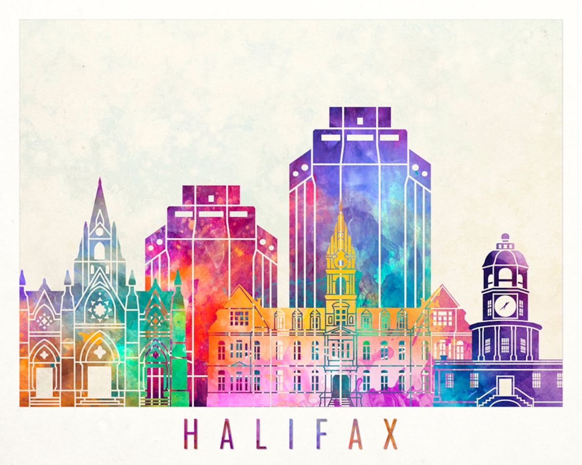 Halifax V2 Landmarks Watercolor Poster Fine Art Print Glicee - Etsy UK