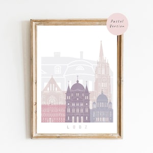 Lodz Skyline Poster - Fine Art Print Glicee Poster Decor Home Gift ...
