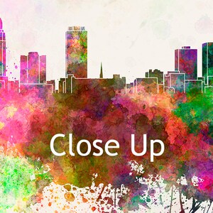 Baton Rouge Skyline in Watercolor Background- SKU 0120 - Etsy