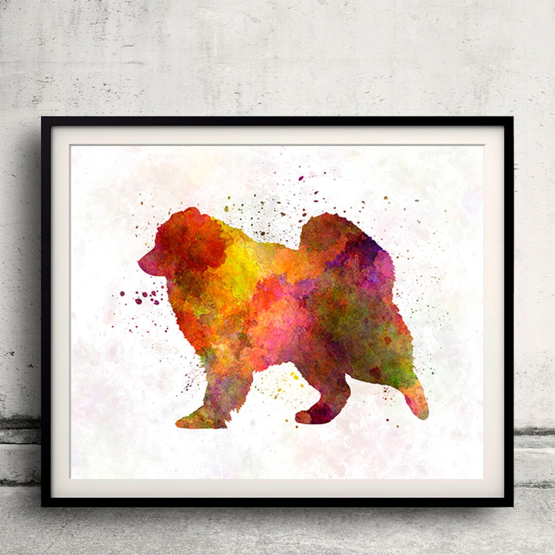 Samoyed in Watercolor Fine Art Print Glicee Poster Decor - Etsy