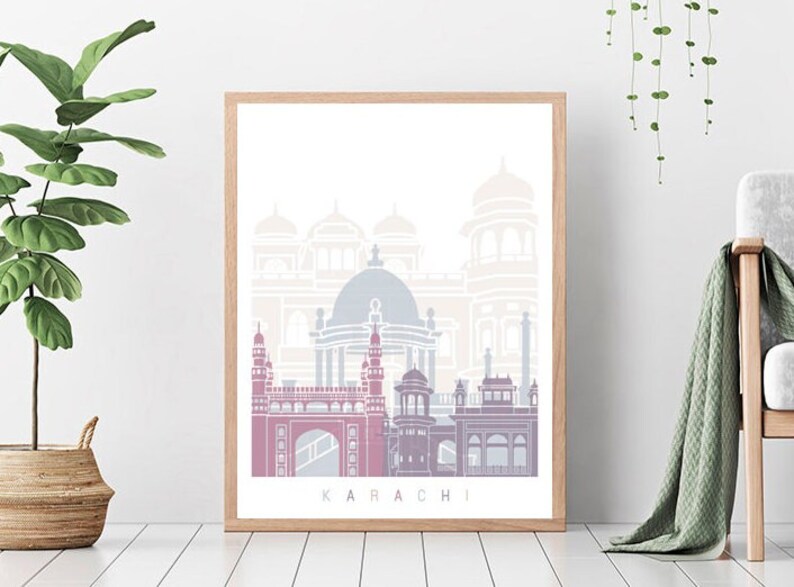 Karachi Skyline Poster Fine Art Print Glicee Poster Decor - Etsy
