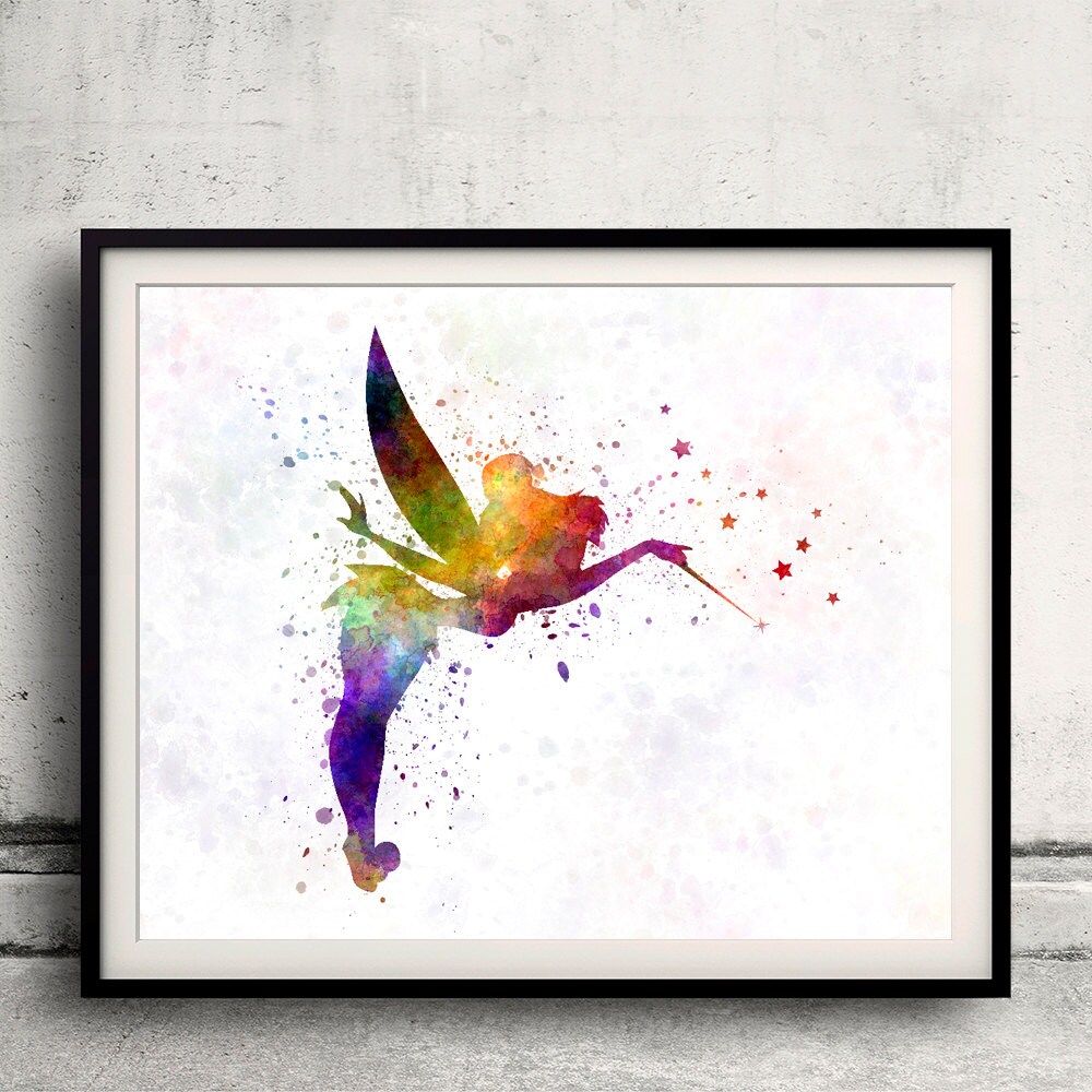 Tinkerbell Fine Art Print Glicee Disney Cartoon Poster Decor - Etsy