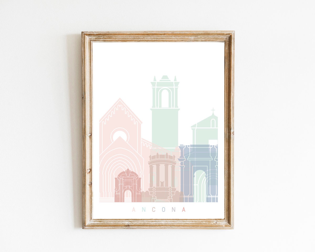 Ancona Skyline Poster Fine Art Print Glicee Poster Decor | Etsy