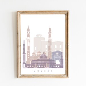 Muscat Skyline Poster Fine Art Print Glicee Poster Decor - Etsy