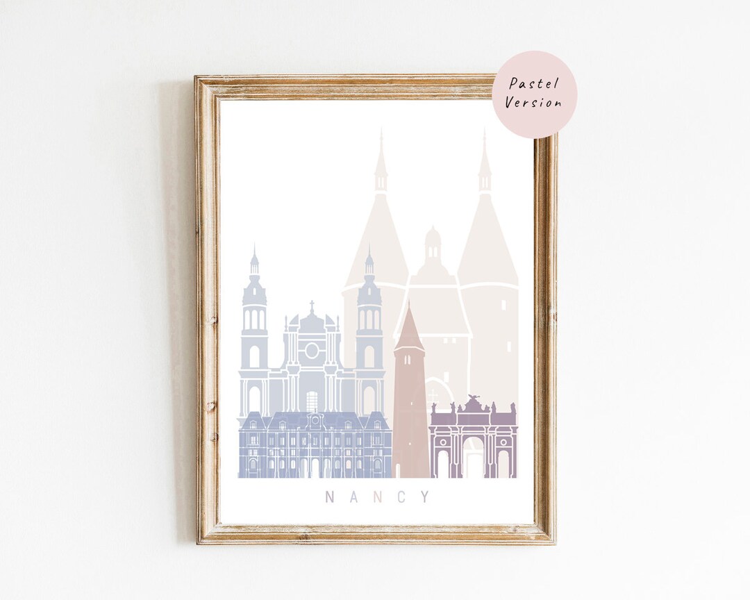 Nancy Skyline Poster - Fine Art Print Glicee Poster Decor Home Gift ...