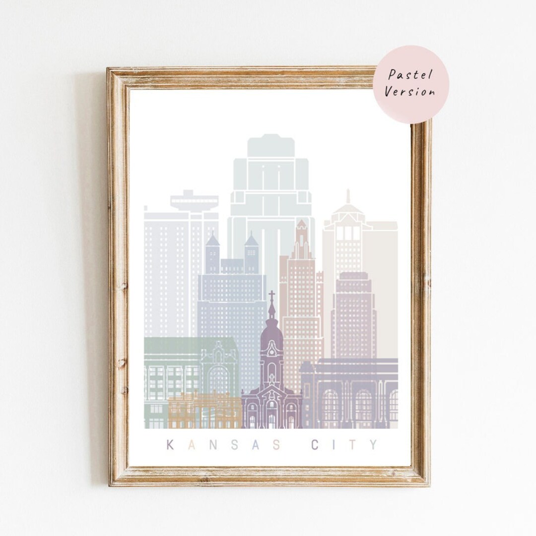 Kansas City Skyline Poster - Fine Art Print Glicee Poster Decor Home ...