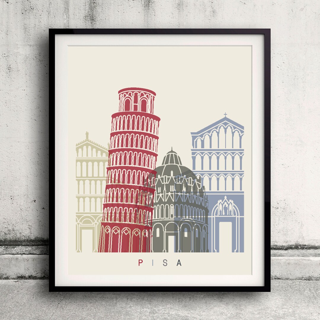 Pisa Skyline Poster Fine Art Print Glicee Poster Decor Home - Etsy