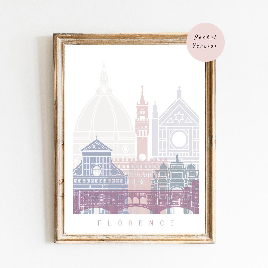 Florence Skyline Poster Fine Art Print Glicee Poster Decor Home Gift ...