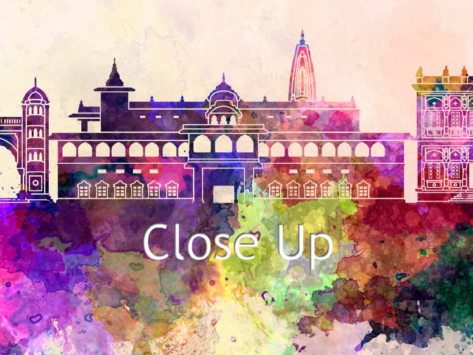 Pune skyline in watercolor background Fine Art Print Glicee | Etsy