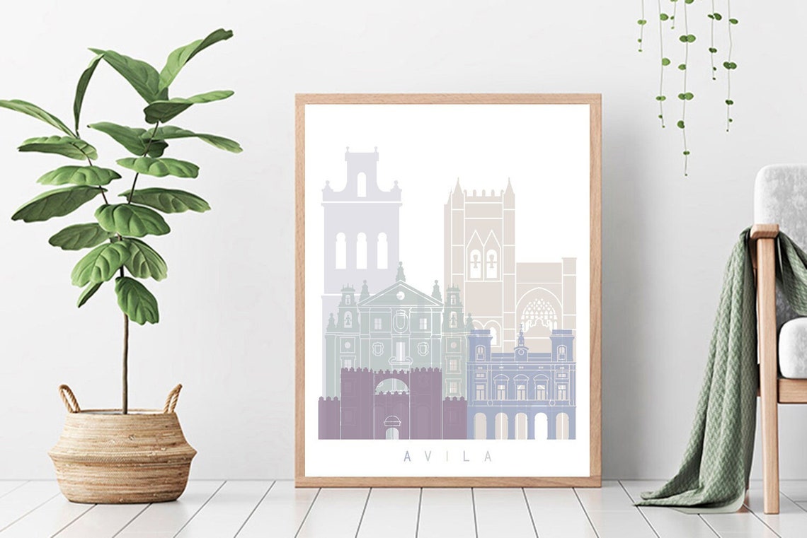 Avila Skyline Poster - Fine Art Print Glicee Poster Decor Home Gift ...