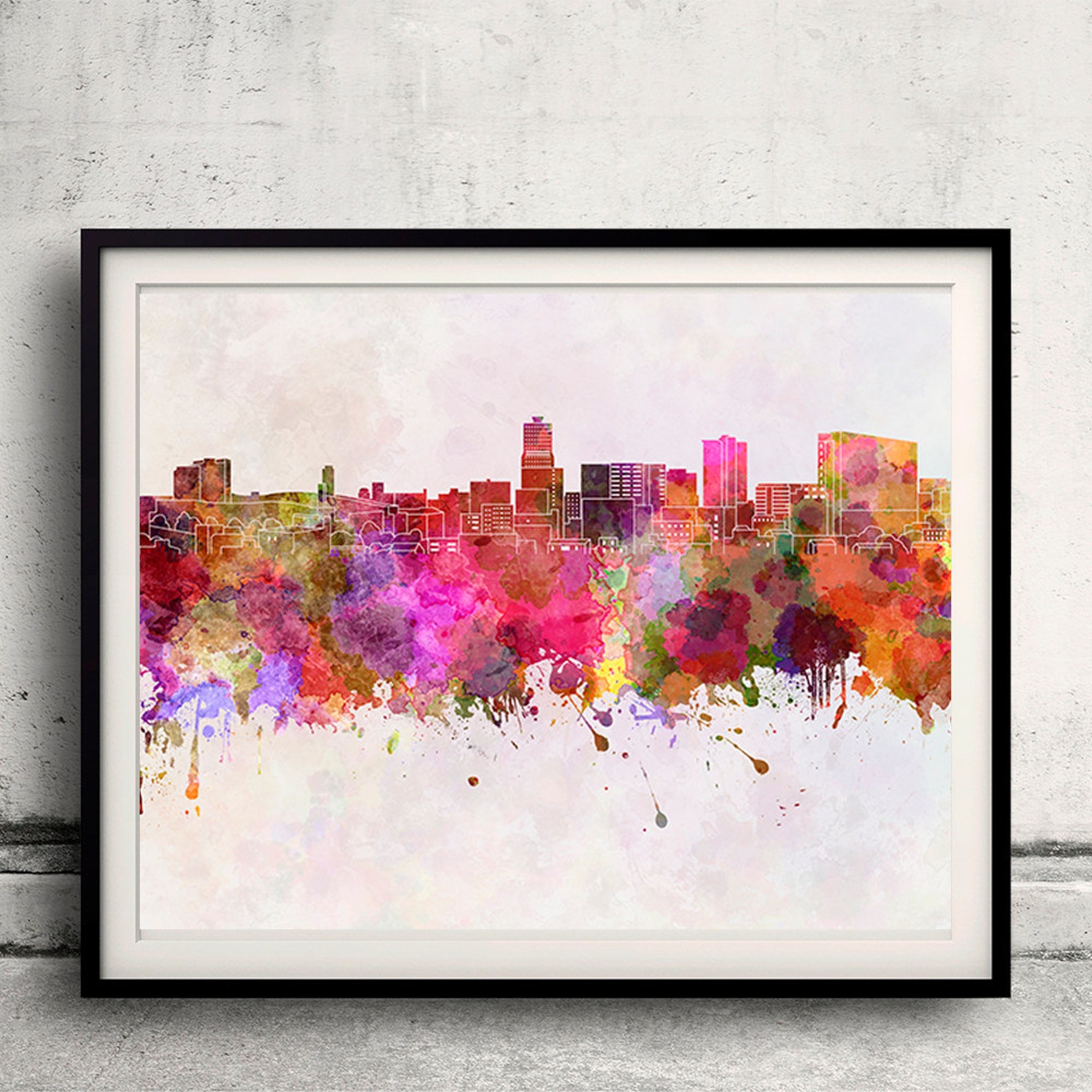 Hamamatsu Skyline in Watercolor Background Fine Art Print - Etsy