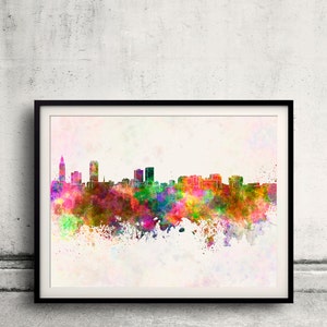 Baton Rouge Skyline in Watercolor Background- SKU 0120 - Etsy