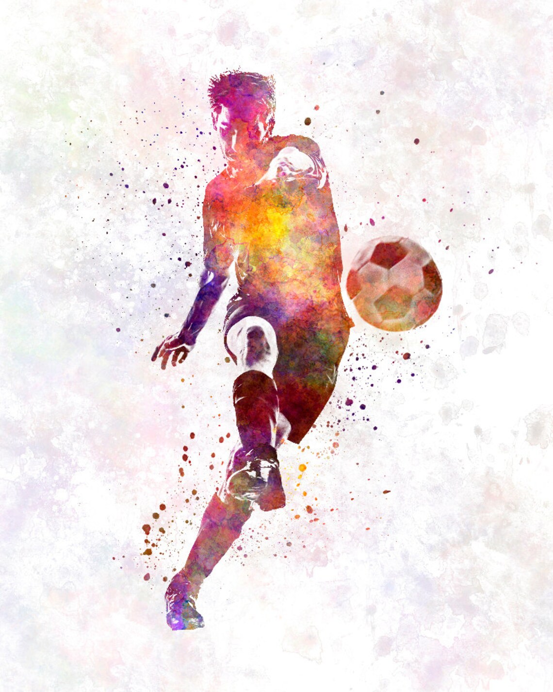 Man Soccer Football Player 10 Fine Art Print Glicee Poster - Etsy