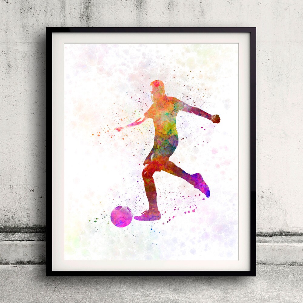 Man Soccer Football Player 16 Fine Art Print Glicee Poster - Etsy