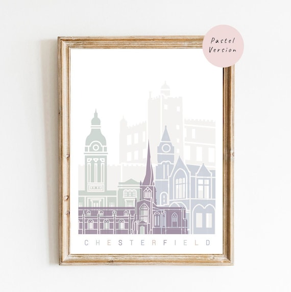 Chesterfield Skyline Poster Fine Art Print Glicee Poster | Etsy
