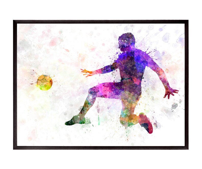 Man Soccer Football Player Flying Kicking 01 - SKU 0877 - Etsy