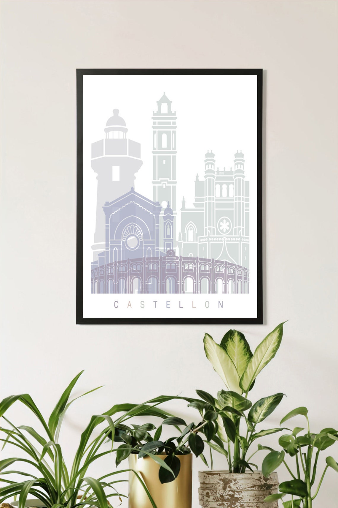 Castellon Skyline Poster Fine Art Print Glicee Poster Decor - Etsy