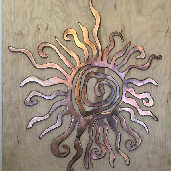 Copper Sun Wall Art - Etsy