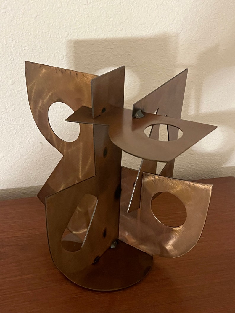 Abstract Modern Brutalist Metal Table Sculpture - Etsy