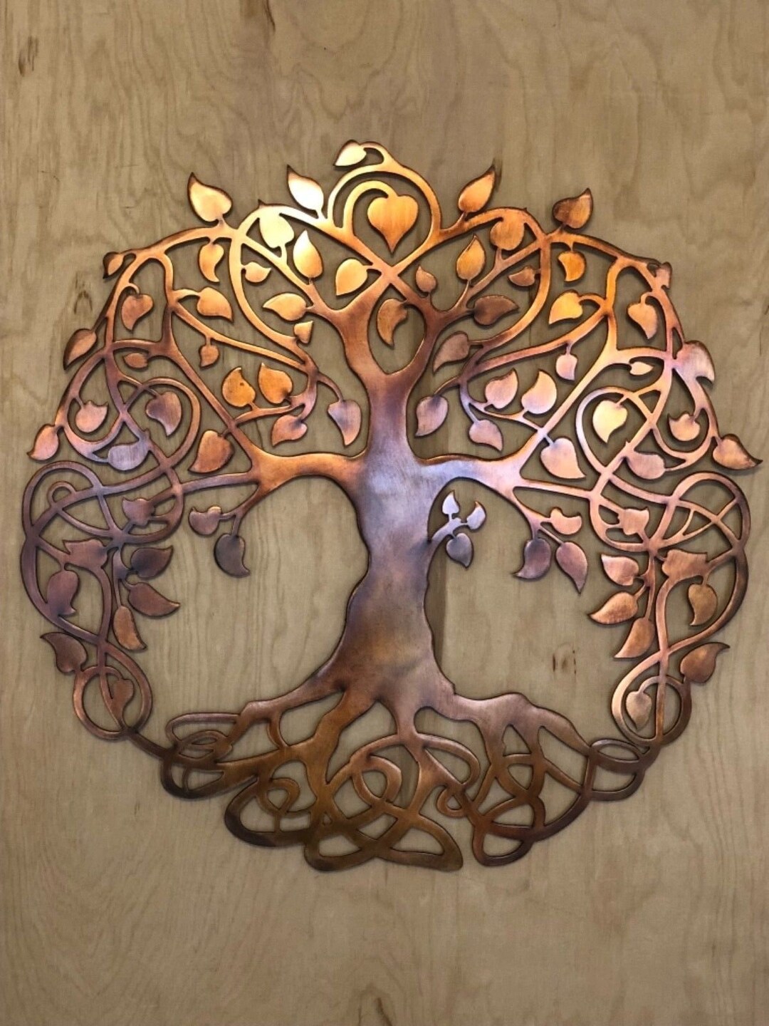 24" Tree of Life Copper Patina Finish Metal Wall Art Hanging - Etsy