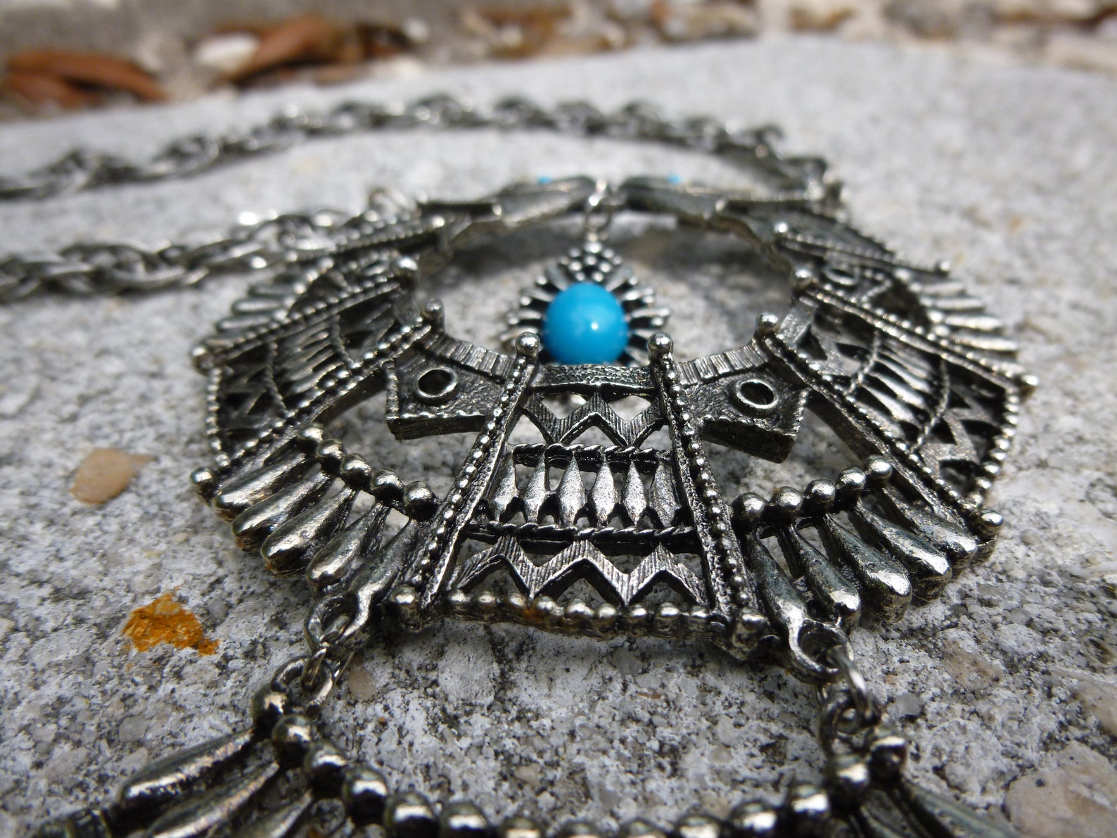 Vintage 1960s Signed HMS Madeira Pewter Costume Necklace 14 Inches ...