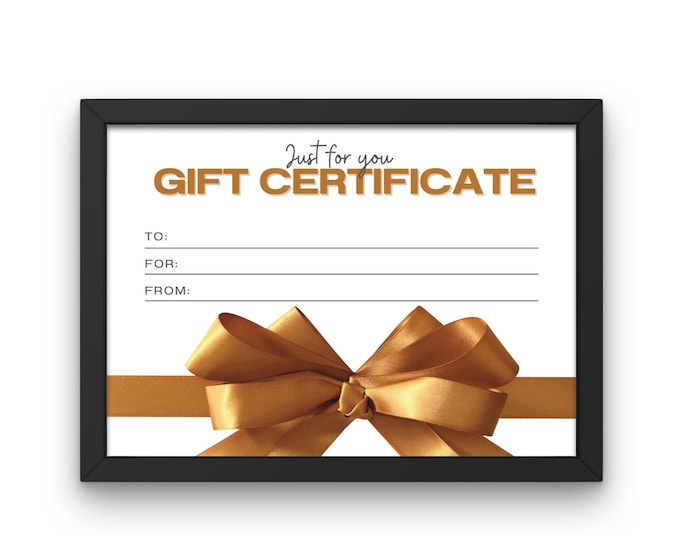 Printable Gift Certificate Custom Gift Certificate Special Birthday Gift Idea for Him ...