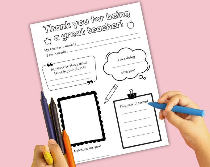 Printable Teacher Appreciation Printable Teacher Appreciation Week Gift ...