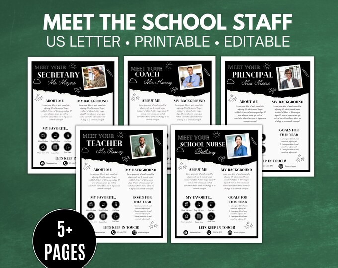 Editable Back to School Classroom Welcome Flyer DIY Flyer Meet the ...