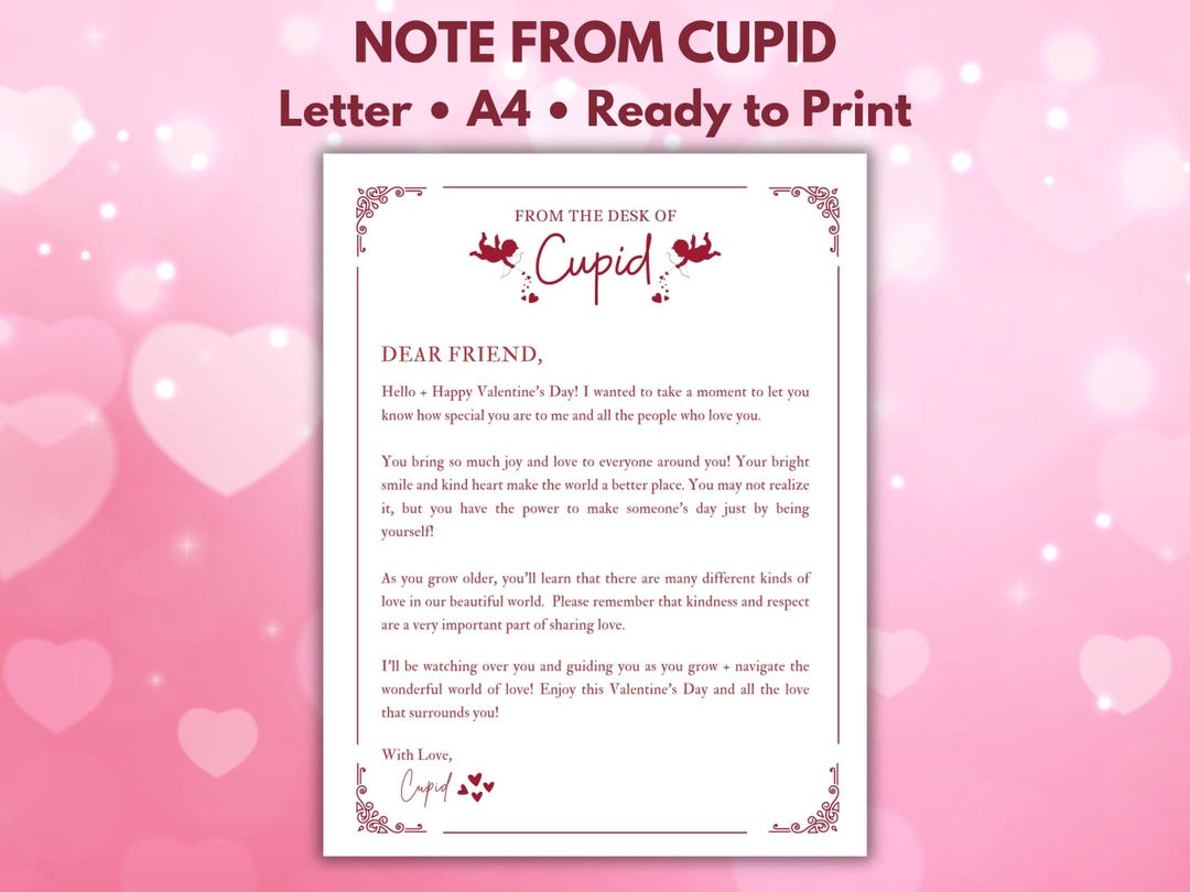 Letter From Cupid | Happy Valentine's Day | Dear Friend | Instant ...