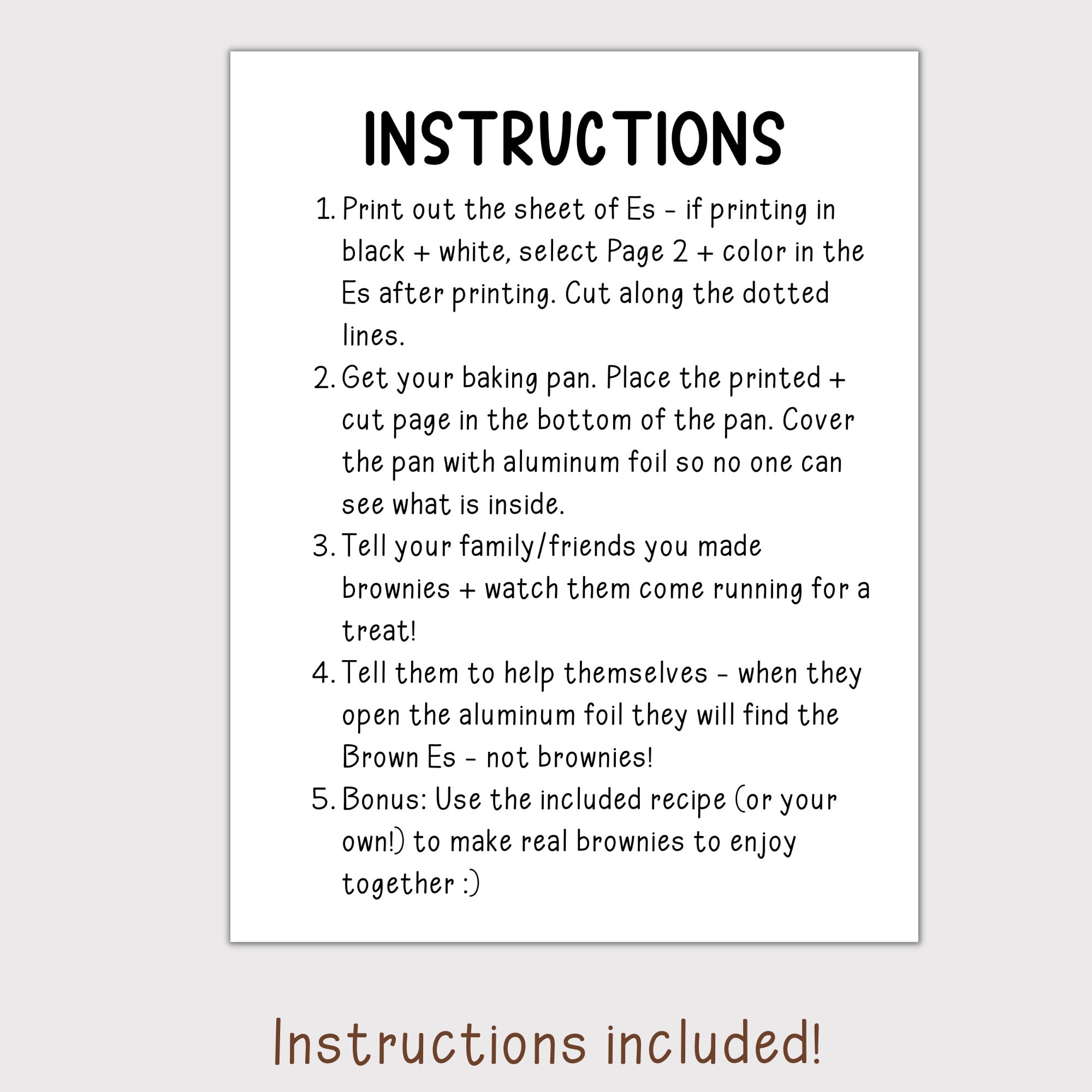 Kid-friendly April Fool's Day Joke | Turn Brownies Into Brown Es ...