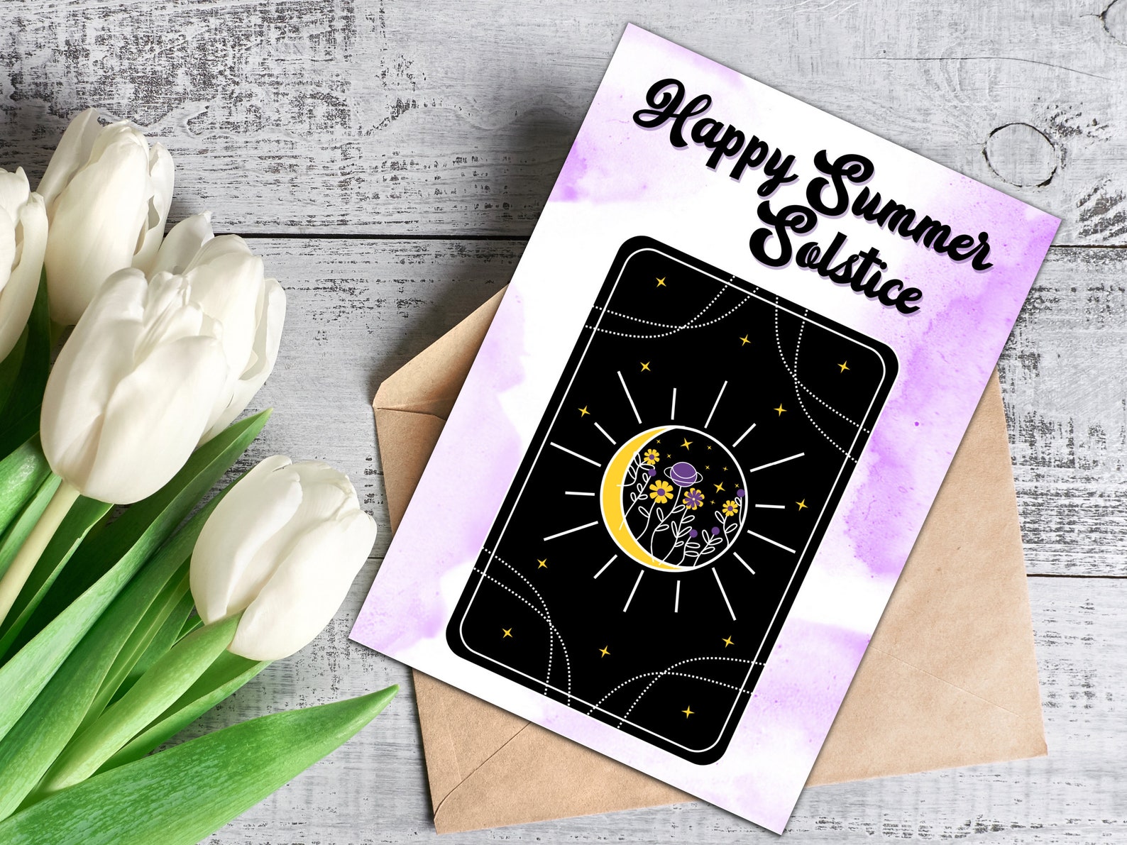 Printable Summer Solstice Card Happy Summer Solstice Card for Friend ...