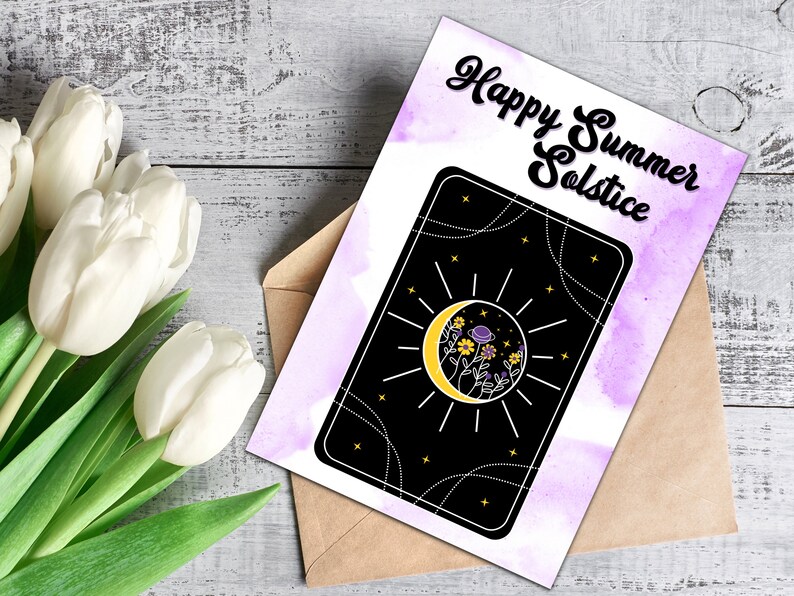 Printable Summer Solstice Card Happy Summer Solstice Card for Friend ...