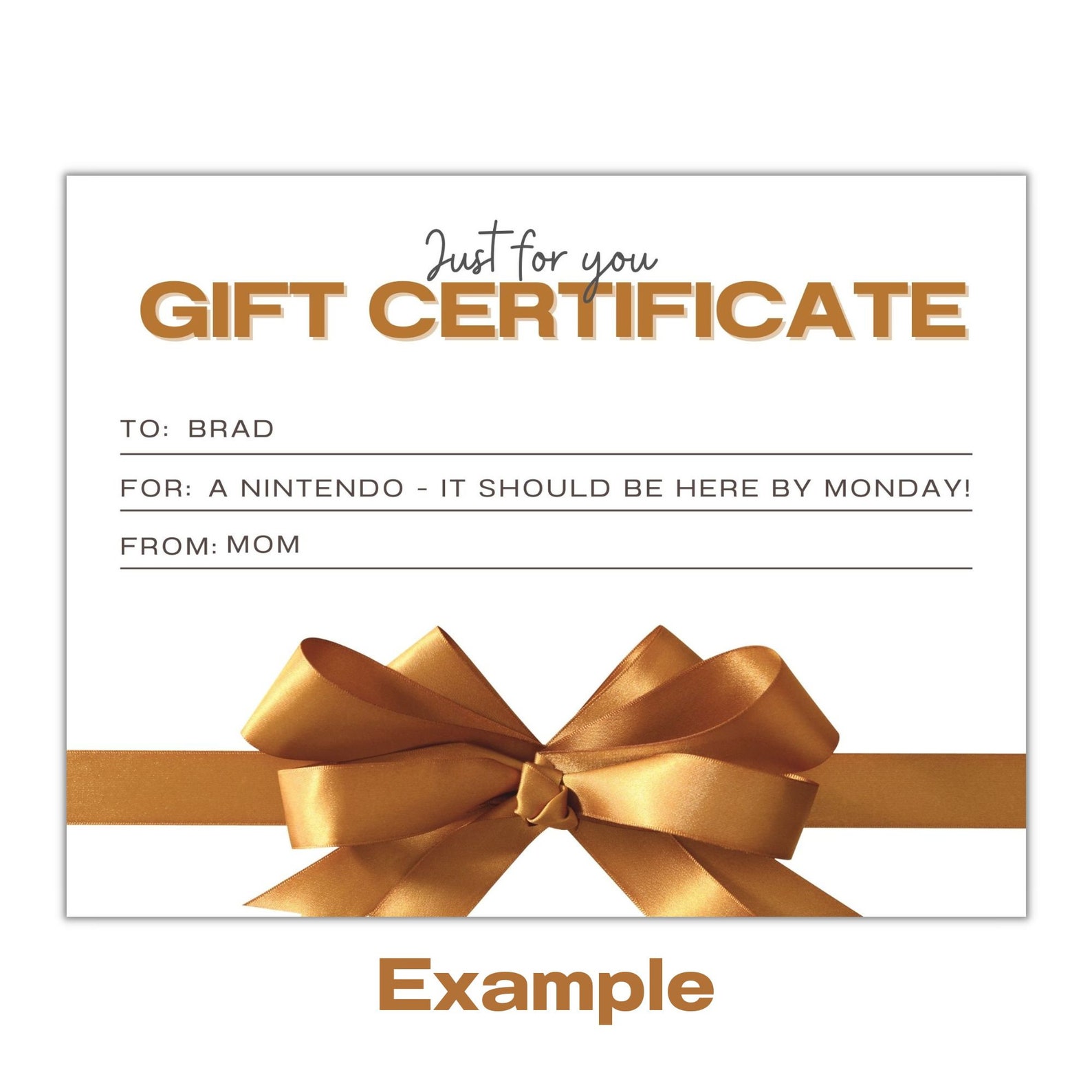 Printable Gift Certificate | Custom Gift Certificate | Special Birthday ...