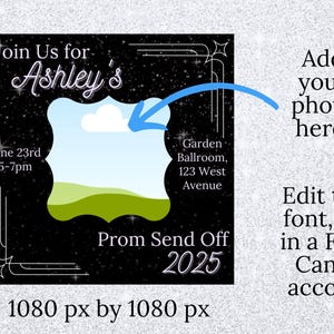 Printable Prom Send off Flyer | Fully Editable | Prom Invitation | DIY ...