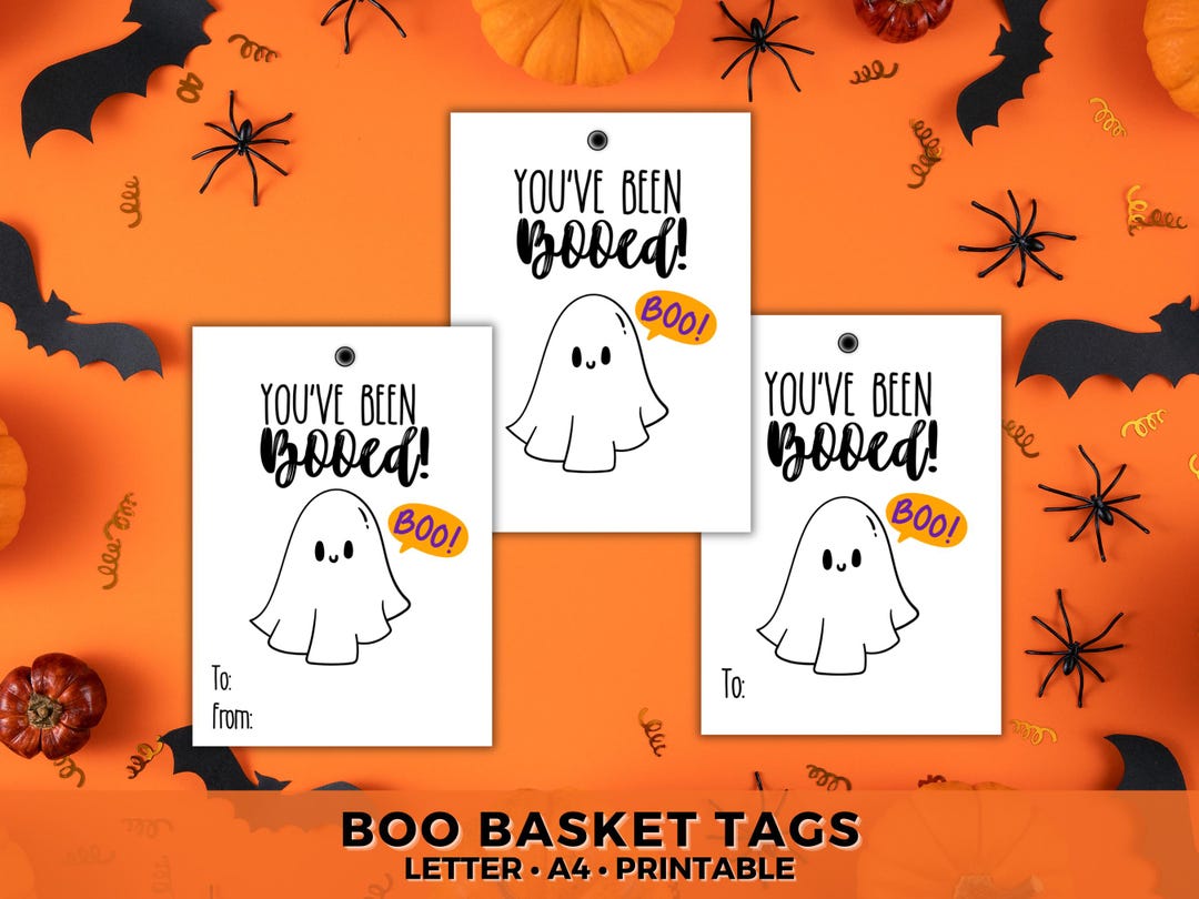 Boo Basket Tags Printable, Boo Buddy Gift Exchange, You’ve Been Booed ...