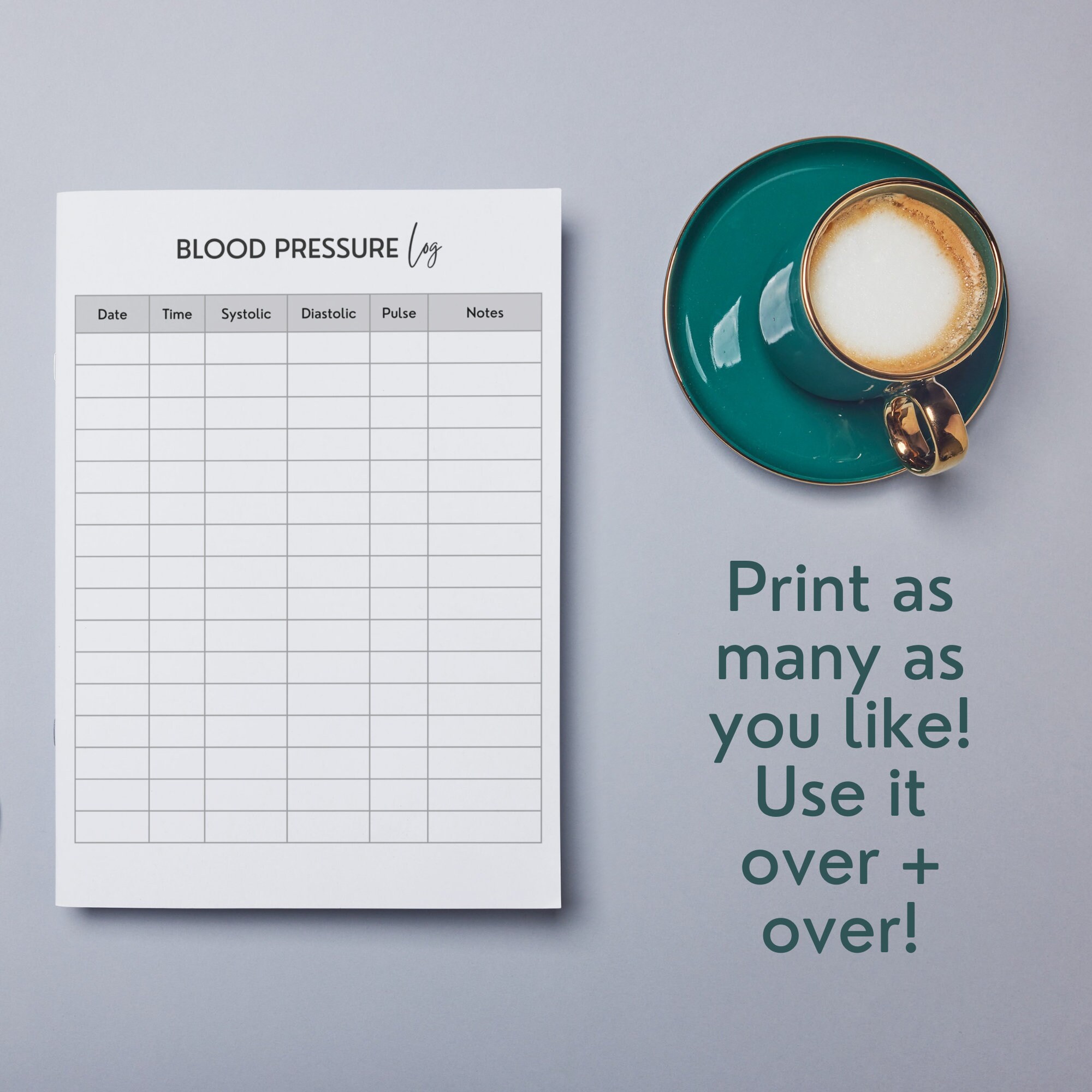 Printable Blood Pressure Sheet for Pregnancy Blood Pressure Tracker ...