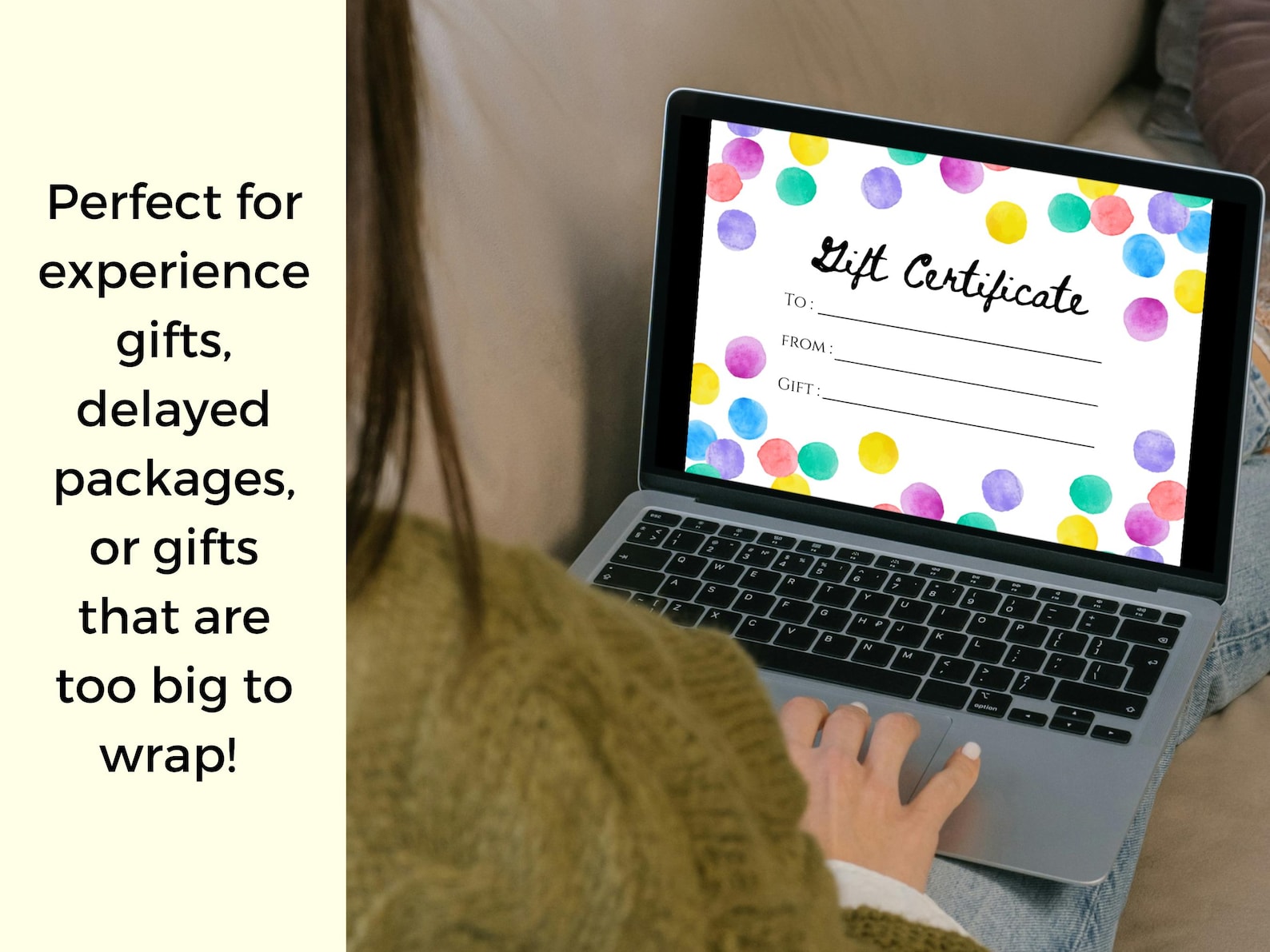 Colorful Printable Gift Certificate Custom Gift Certificate ...