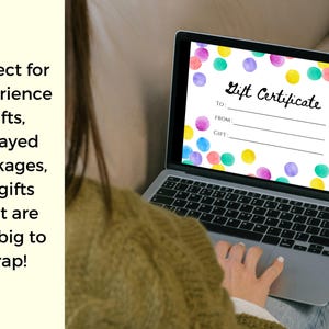 Colorful Printable Gift Certificate Custom Gift Certificate ...