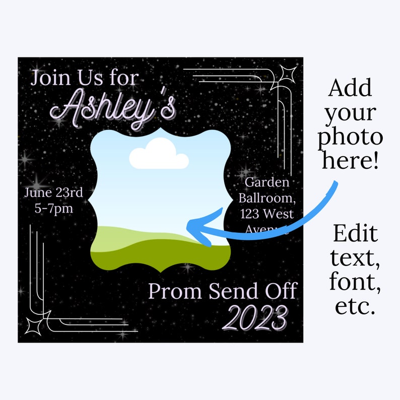 Printable Prom Send off Flyer Fully Editable Prom Invitation DIY Senior ...