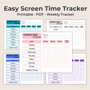 Simple Screen Time Tracker for Kids or Adults | Daily + Weekly Screen ...