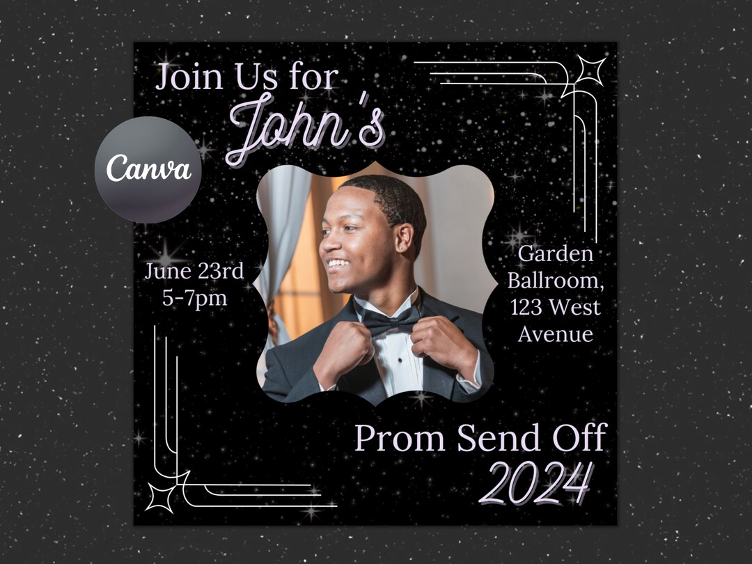 Printable Prom Send off Flyer Fully Editable Prom Invitation DIY Senior ...