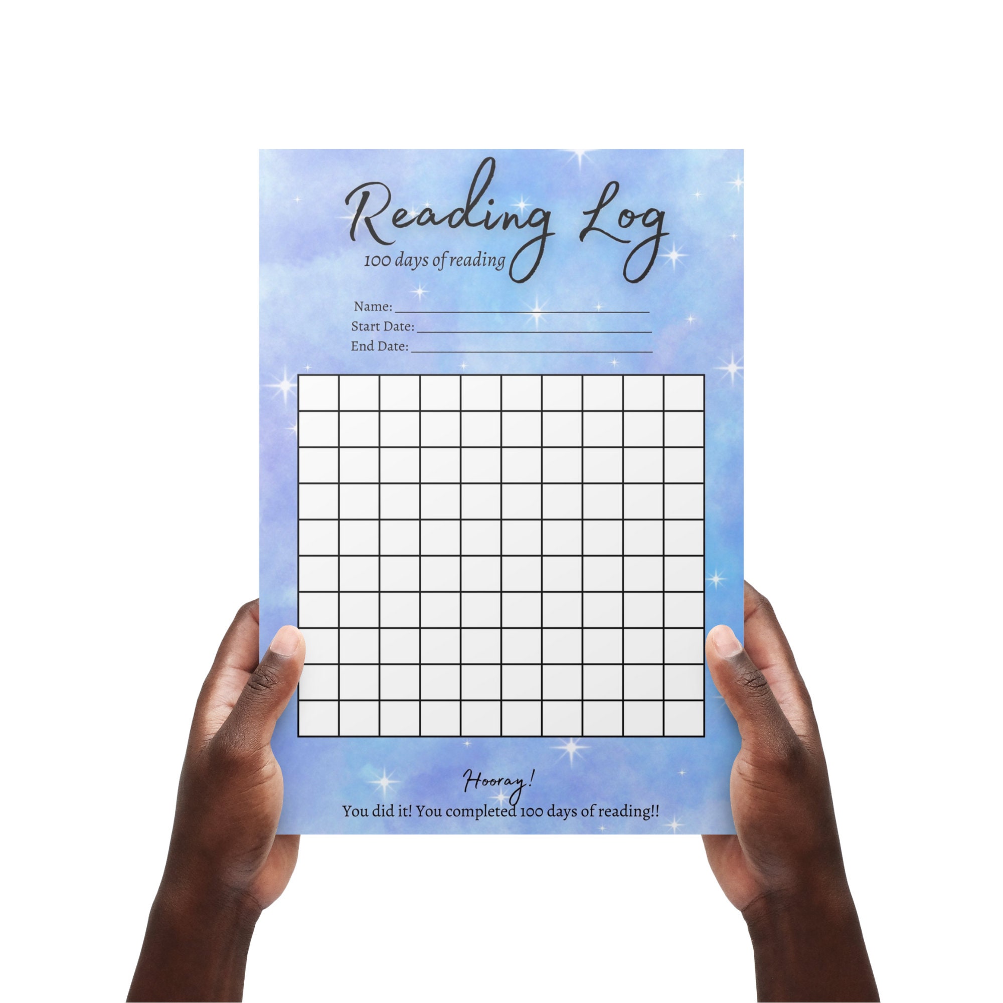 Kids Reading Log 100 Days of Reading Tracking Sheet Summer - Etsy