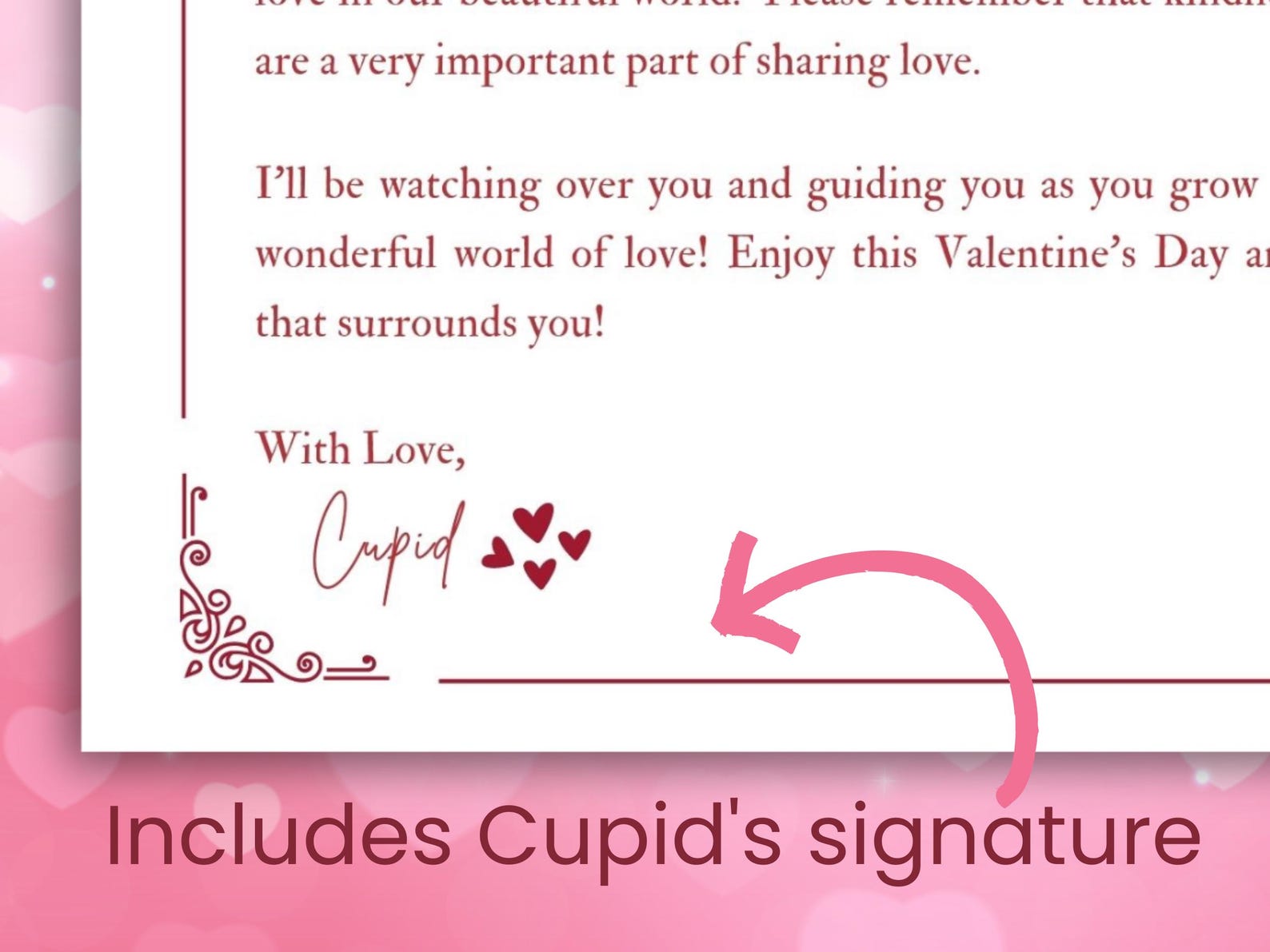 Customizable Letter From Cupid | Happy Valentine's Day | Instant ...