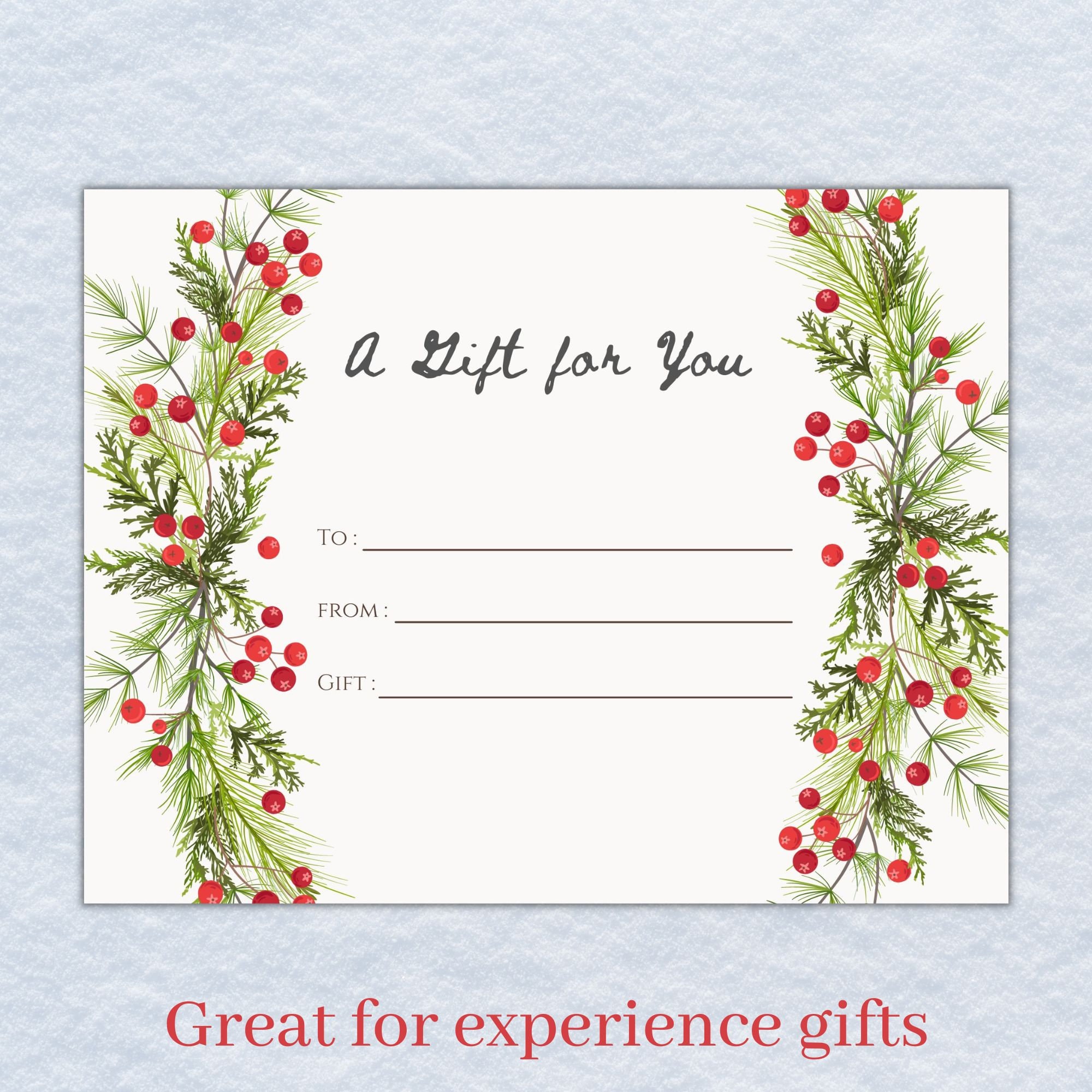 Minimalist Printable Gift Certificate | Custom Gift Certificate ...