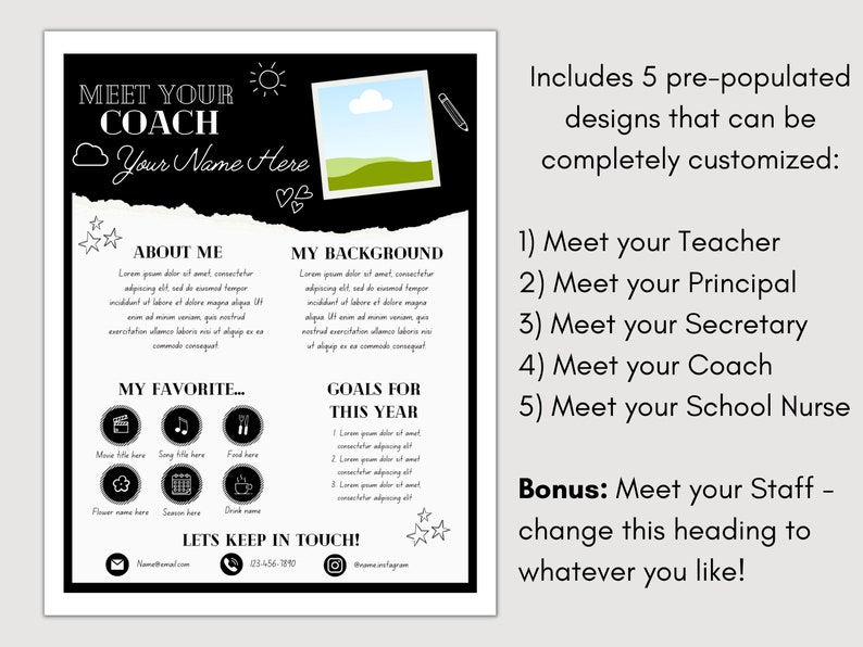 Editable Back to School Classroom Welcome Flyer DIY Flyer Meet the ...