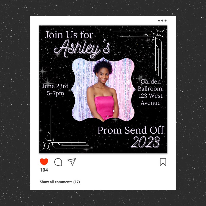 Printable Prom Send off Flyer Fully Editable Prom Invitation DIY Senior ...